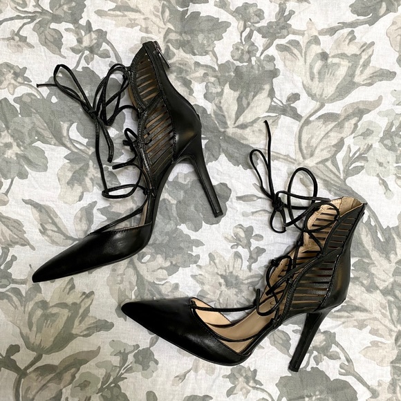 Jessica Simpson | Shoes | Jessica Simpson Leather Lace Up Heel | Poshmark
